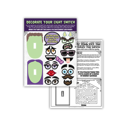 Monster Light Switch Decals - Education & Outreach