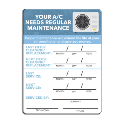 Dry Erase Maintenance Reminders Magnet – Air Conditioner - Education ...
