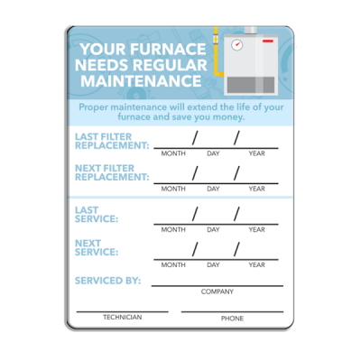 Dry Erase Maintenance Reminders Magnet – Furnace - Education & Outreach