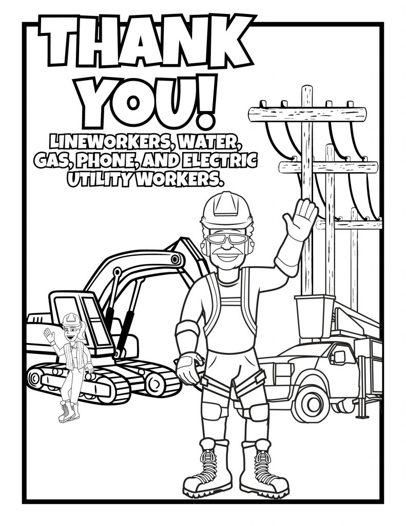 Essential Workers Coloring Pages - Education & Outreach