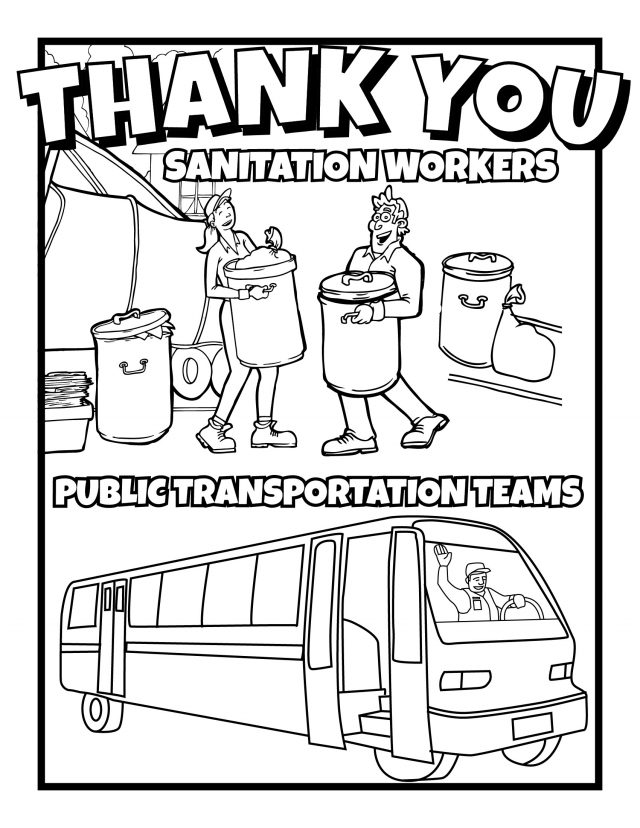 Essential Workers Coloring Pages - Education & Outreach