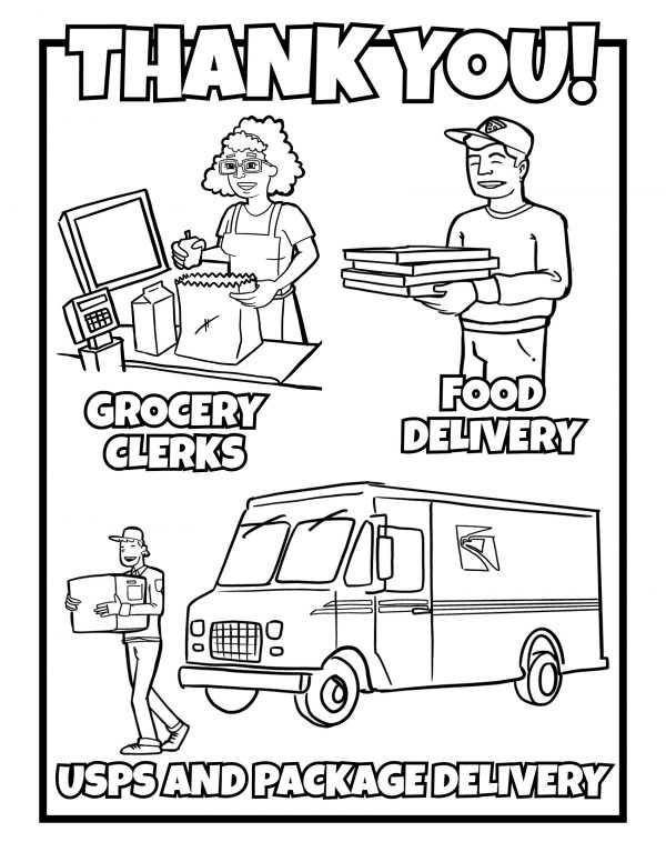 Essential Workers Coloring Pages - Education & Outreach