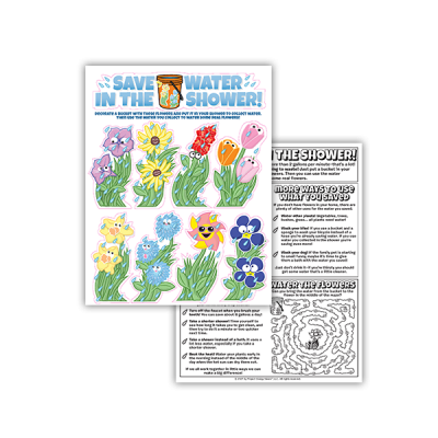 Shower Bucket Flower Decals - Education & Outreach
