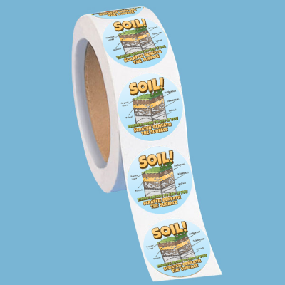 Soil Profile 3” Round Sticker Roll - Education & Outreach